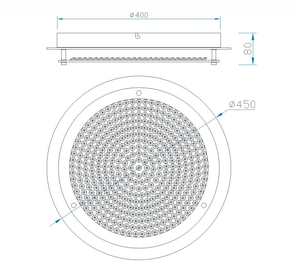 Plafón LED 21W 4000K Estilo Moderno CRYSTAL LED MIRROR - Mantra - ILUHOME